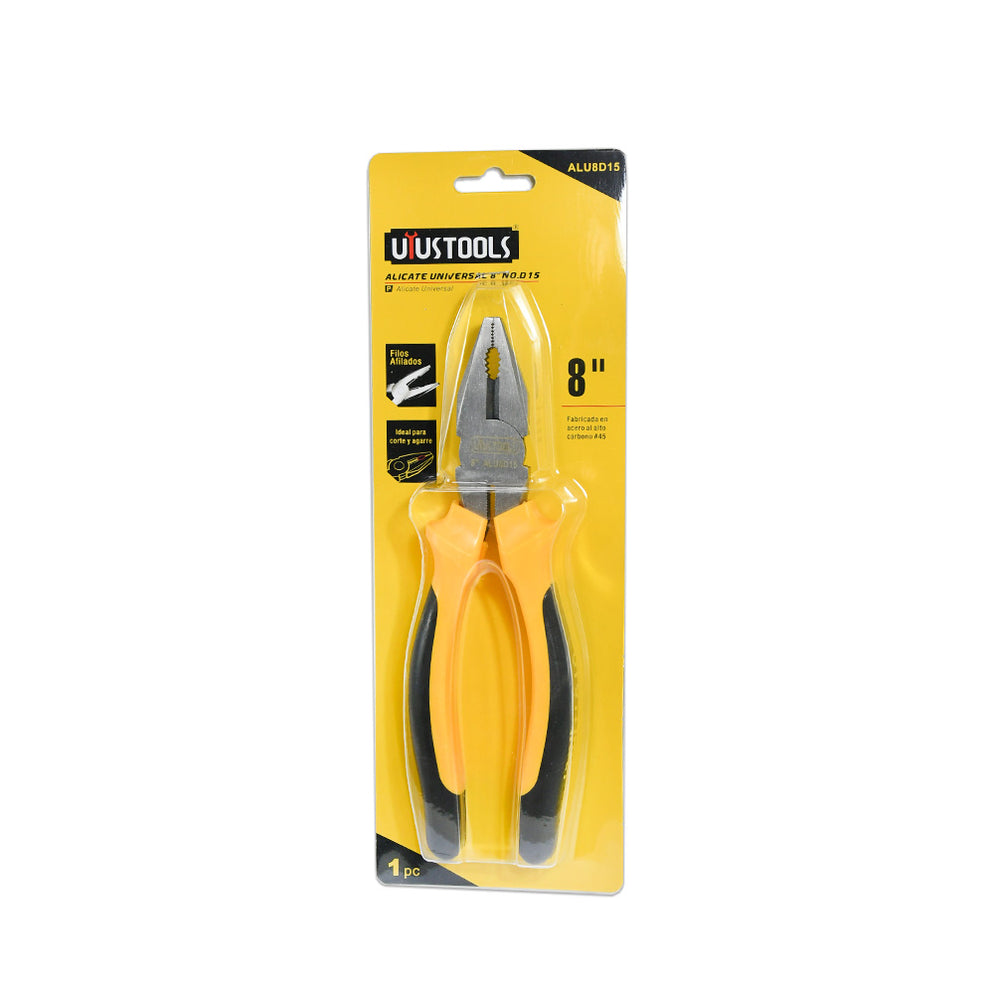 Alicate universal 8" Uyustool | Corte y agarre preciso — Carpintec