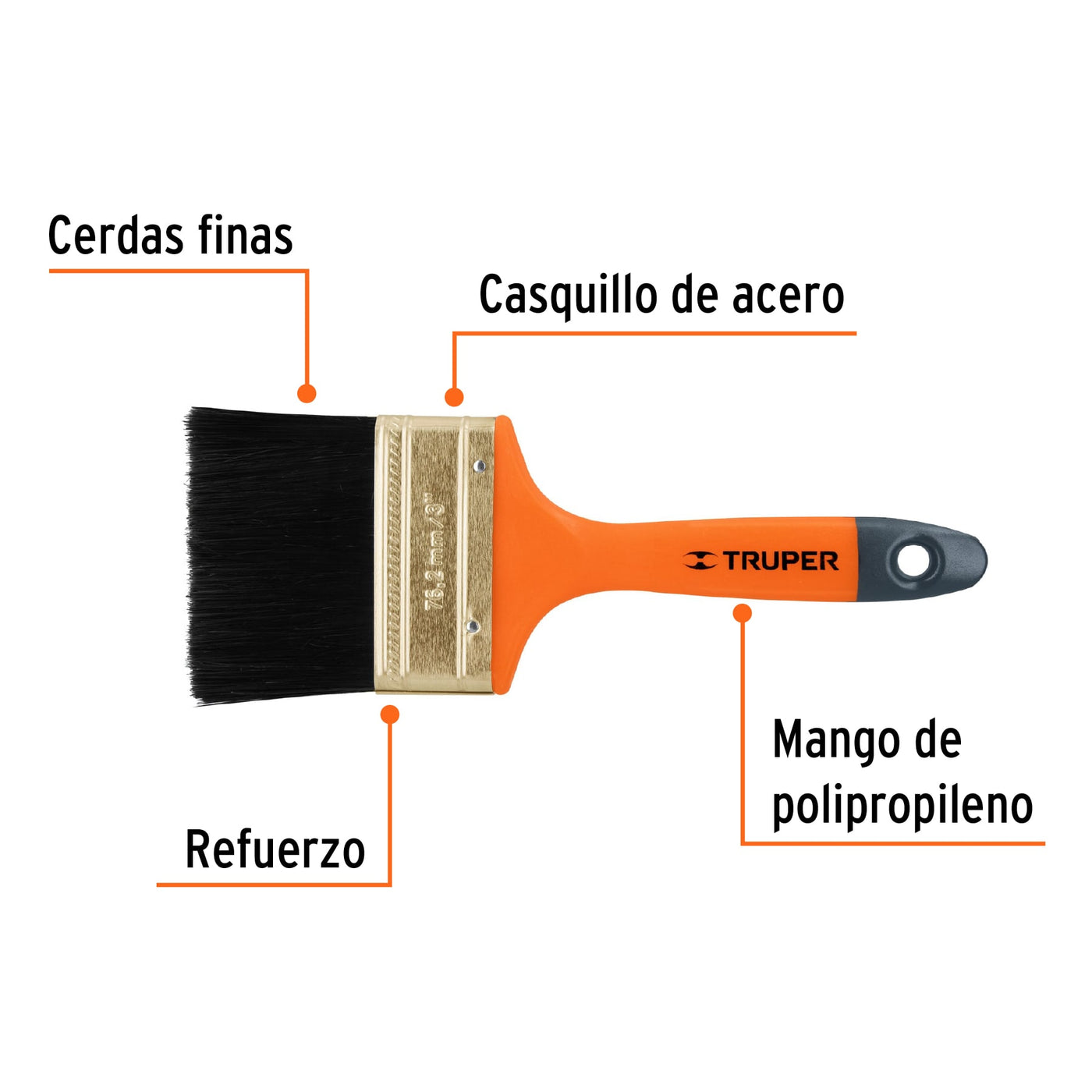 Brocha de Pintura 3" Truper – Acabado Perfecto en Cada Pincelada ...