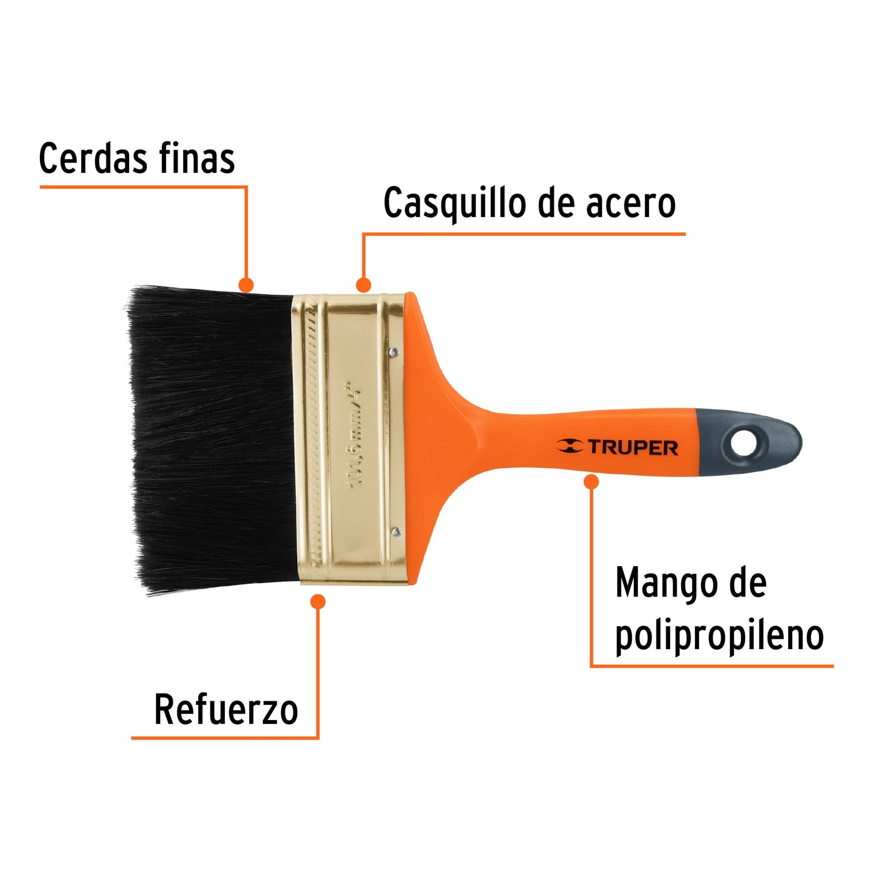 Brocha de Pintura 4" Truper – Compra y Mejora tus Proyectos — Carpintec