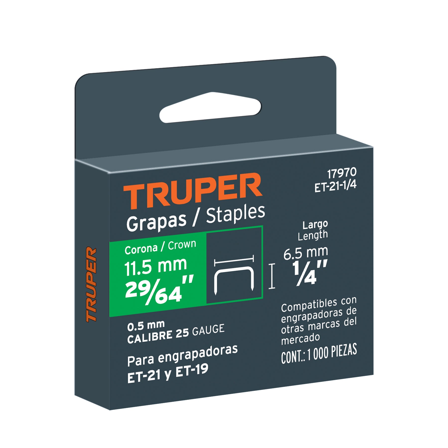 Compra Grapas para madera 1/4" Truper | Entrega en Perú — Carpintec