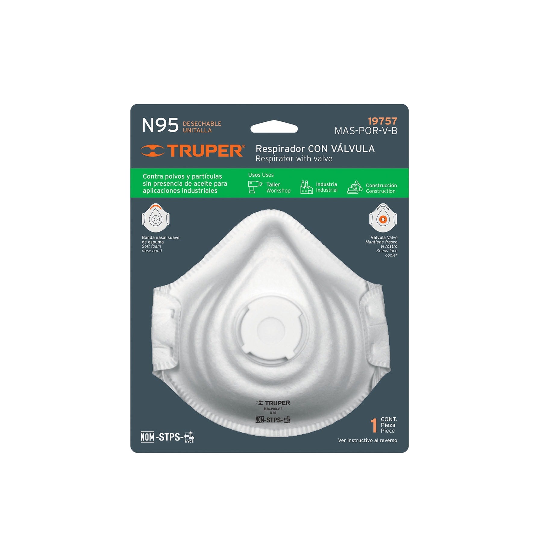 Mascarilla N95 Truper Seguridad Y Comodidad Garantizadas Carpintec