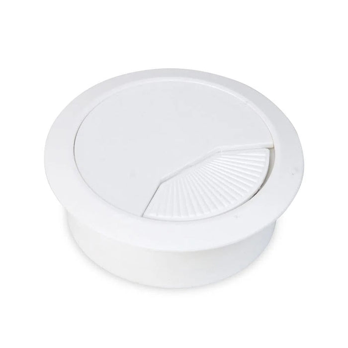 Pasacable para escritorio blanco 60mm fácil de instalar — Carpintec